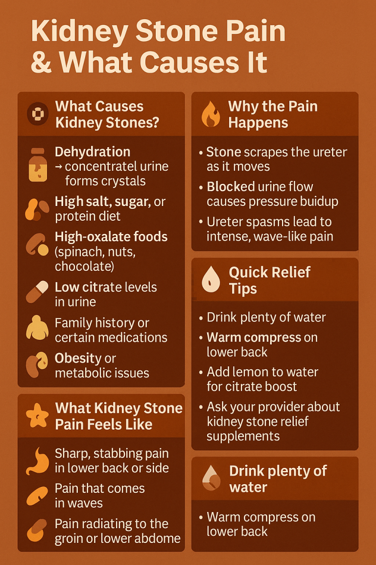 Kidney Stone Pain: Causes, Symptoms & Quick Relief Tips - kidneycop